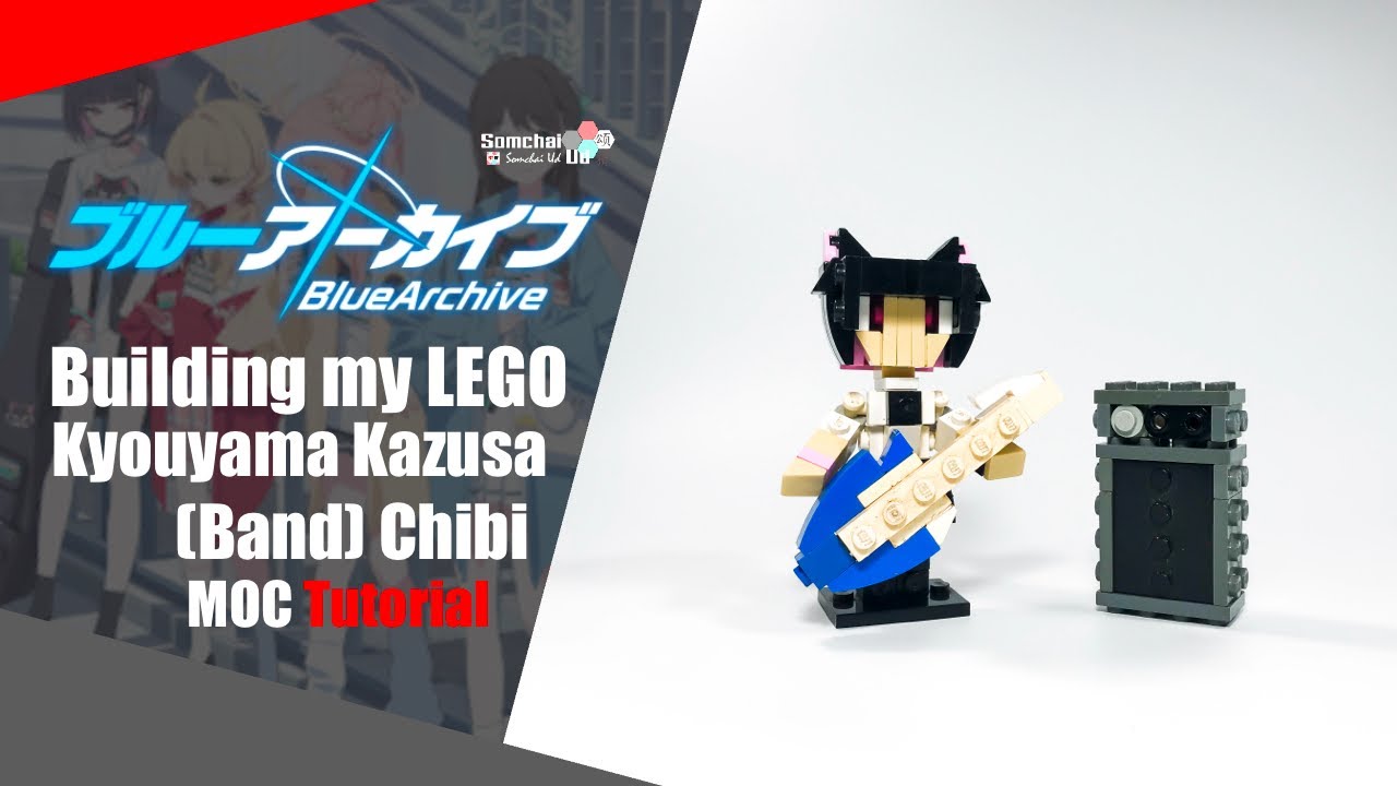 LEGO Blue Archive Kyouyama Kazusa (Band) Chibi MOC Tutorial | Somchai ...