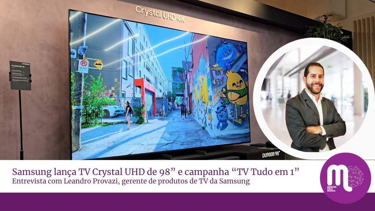 Samsung lança TV Crystal UHD de 98” e campanha “TV Tudo em 1” - YouTube