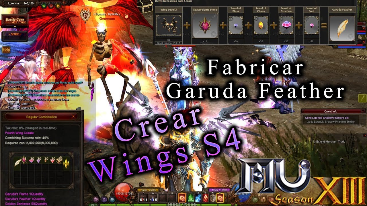 Crear Garuda Feather y Wings S4 - Muonline Season 13.2 - YouTube