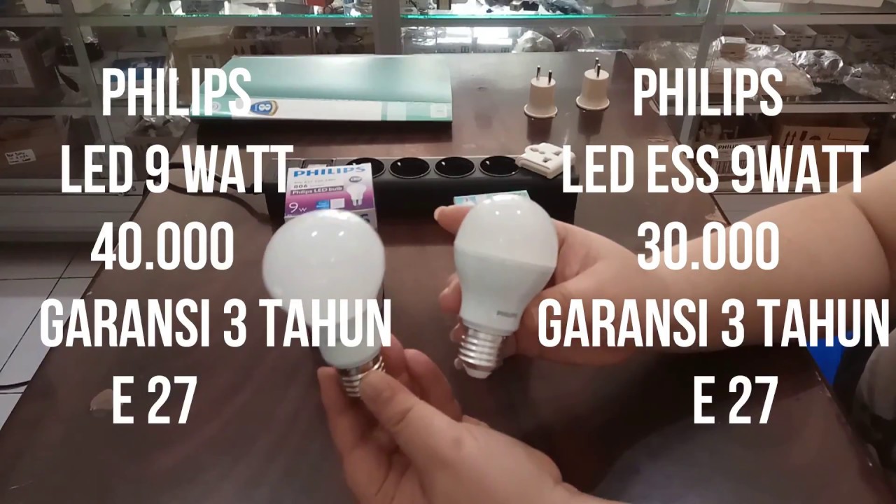 LAMPU MURAH BERGARANSI PHILIPS LED ESS 9 WATT - YouTube