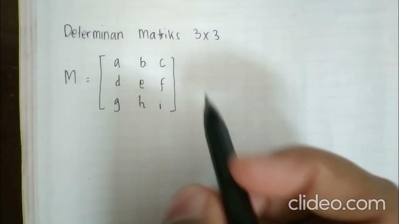 MATERI DETERMINAN MATRIKS ORDO 3x3 - YouTube
