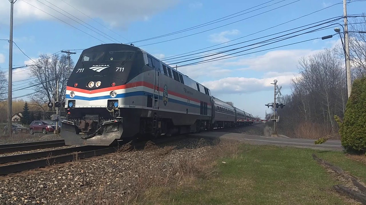 Amtrak 281 westbound at Coldwater road milepost 378.0 - YouTube