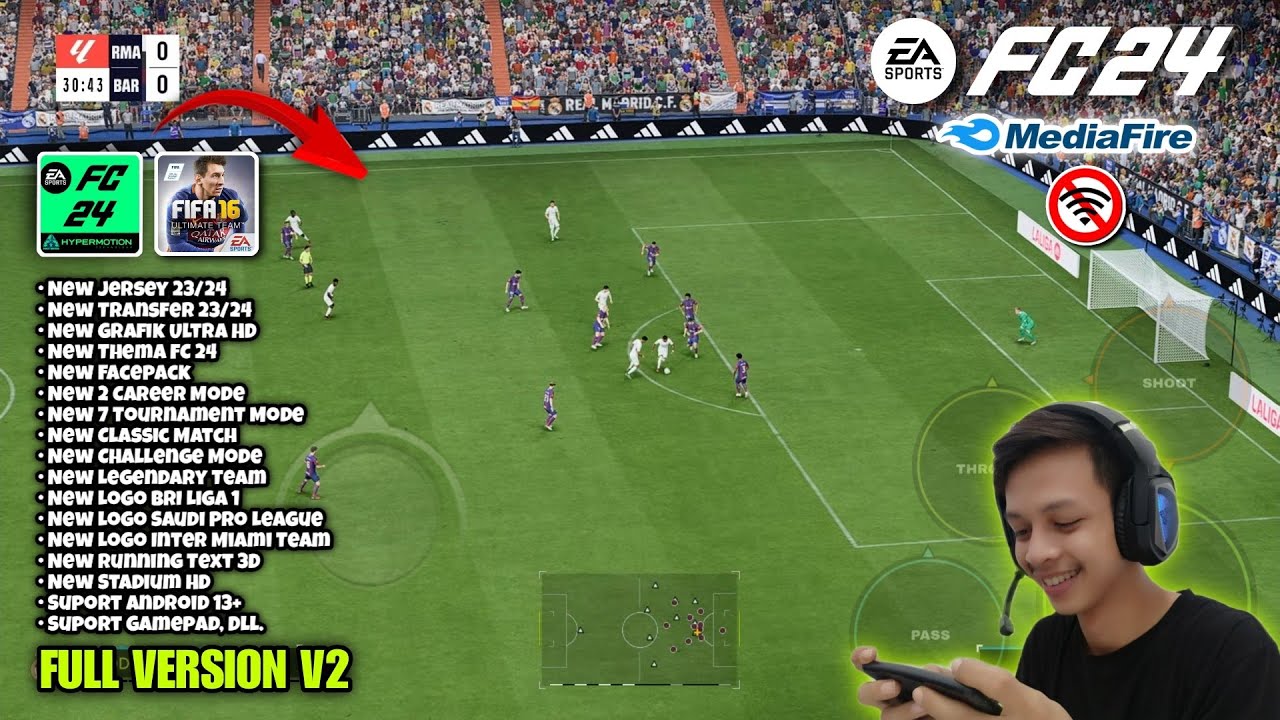 FIFA 16 MOD FC 24 FULL VERSION ANDROID OFFLINE NEW TOURNAMENT MODE ...