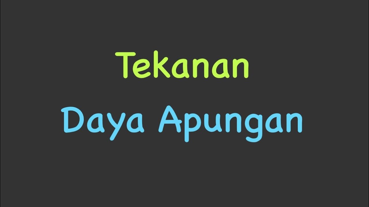 Tekanan: Daya Apungan - YouTube