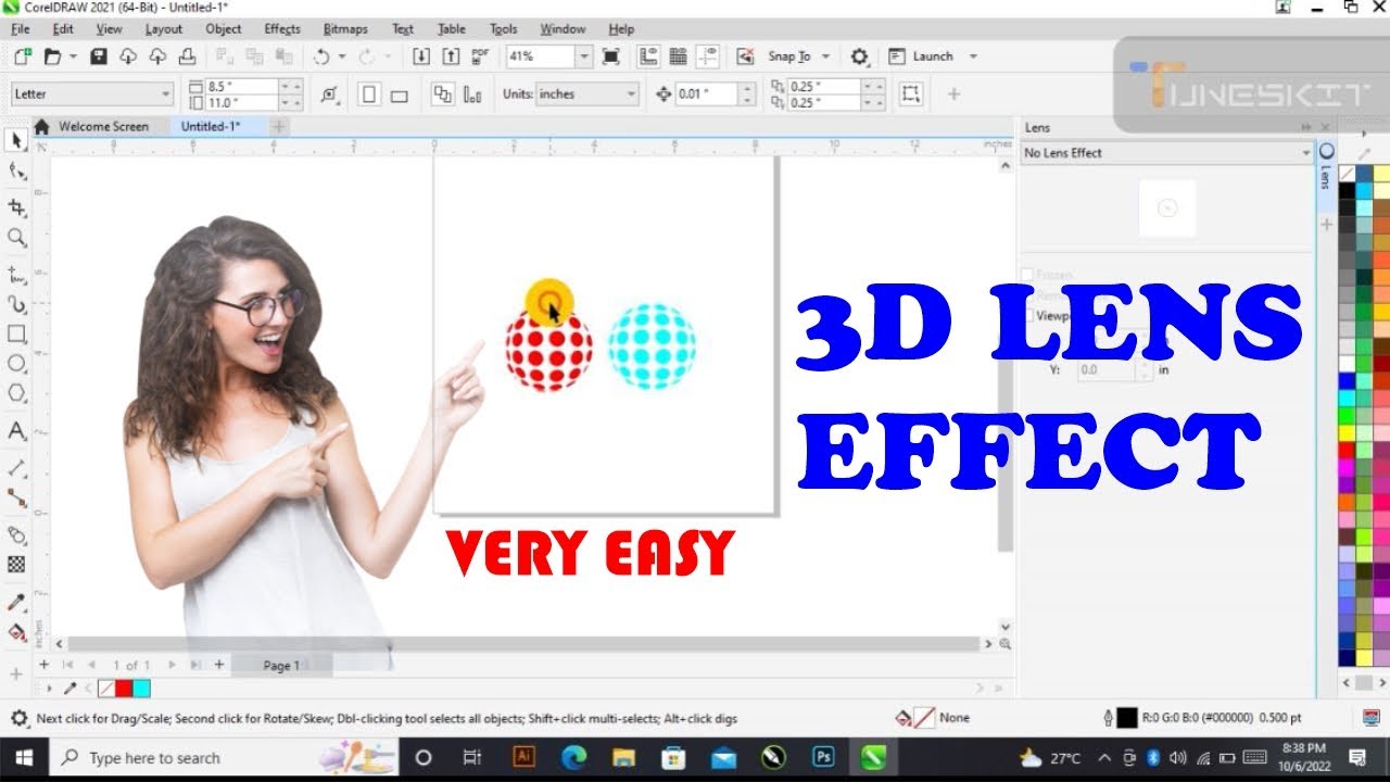 How to make lens effect in corel draw || #coreldraw #toturial - YouTube