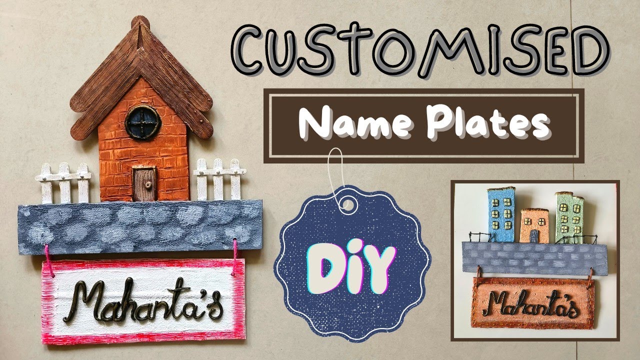 DIY Home NAME PLATE | Home Name Plate Design Ideas - YouTube