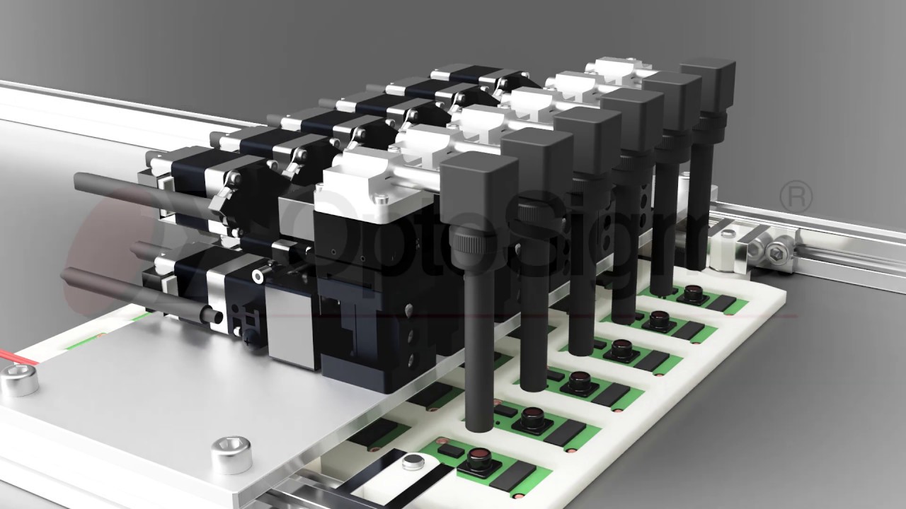 Small Motorized X Axis Stage OSCM series - YouTube