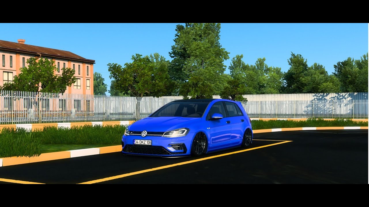 Volkswagen GOLF 7.5R MOD ! Night Drive ! (ETS 2 1.44 Convoy ) - YouTube
