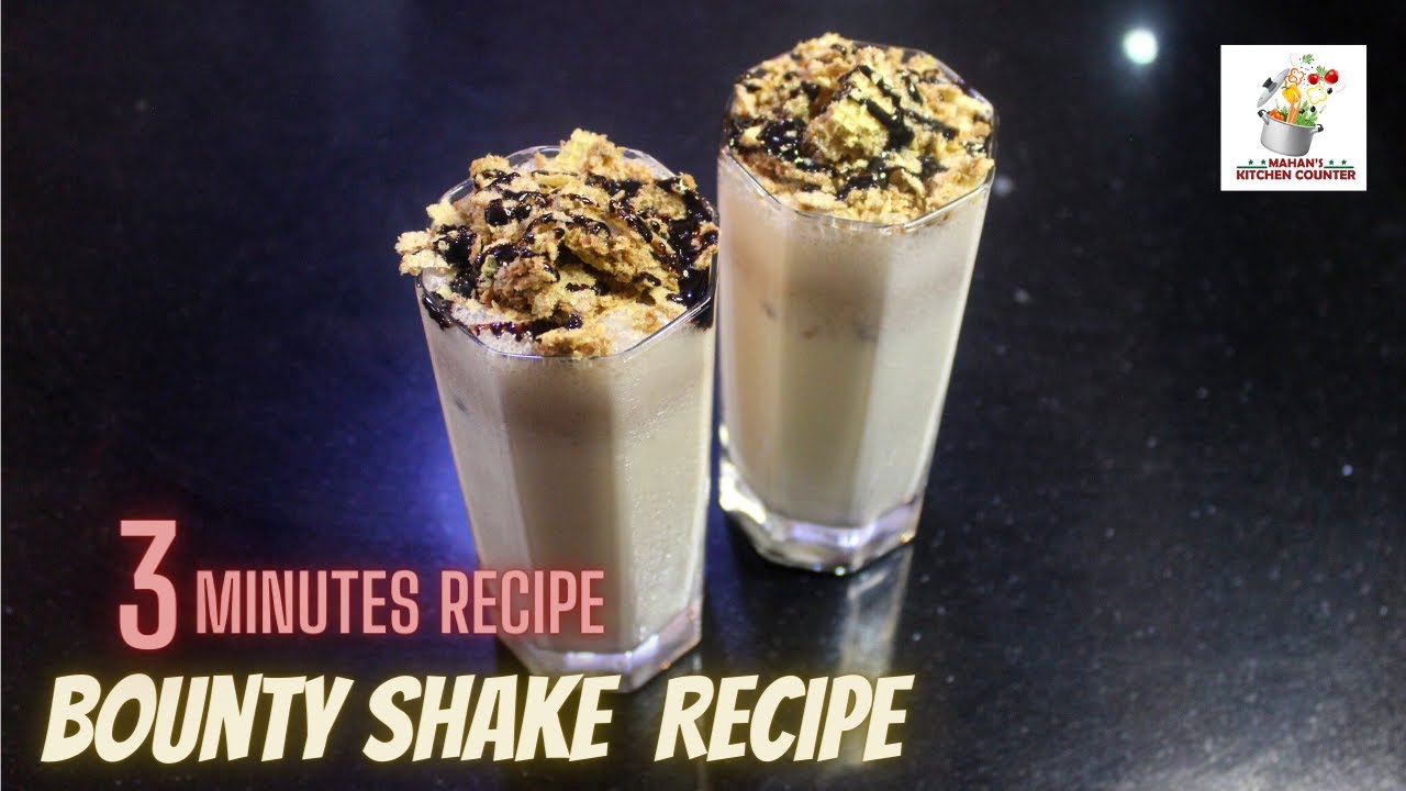 Bounty Shake With Vanilla Ice-Cream Recipe | How To Make Bounty Milk ...