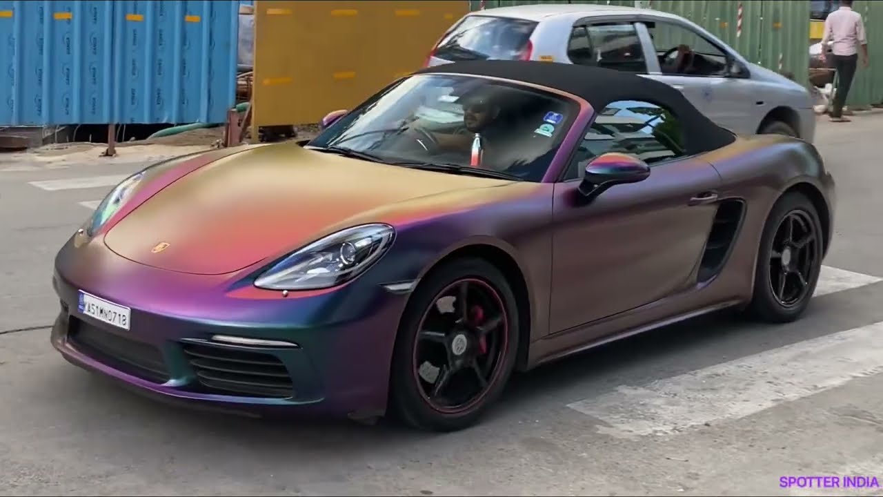 Color CHANGING Wrap on PORSCHE BOXSTER | REACTIONS on Indian Roads ...