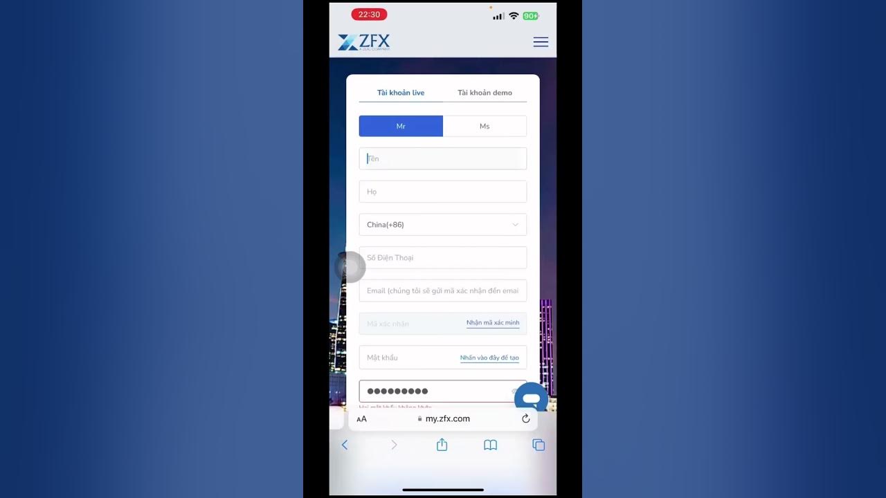 CÁCH TẠO TÀI KHOẢN CENT TRÊN SÀN ZFX - YouTube