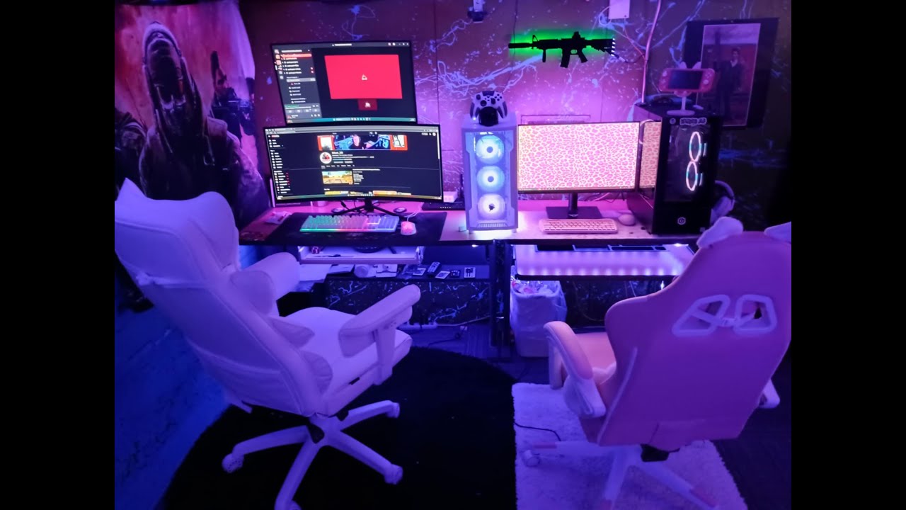 UPDATED Gaming Room and Double PC Setup | Nvidia 4060 | 34" 1440p ...