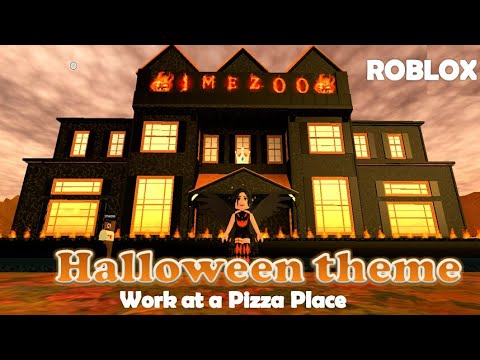 Estate decor in Work at a pizza place [] Halloween theme [] Roblox ...