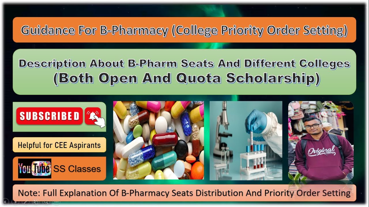 || B-Pharmacy College Priority Order Setting And Seats Distribution ...