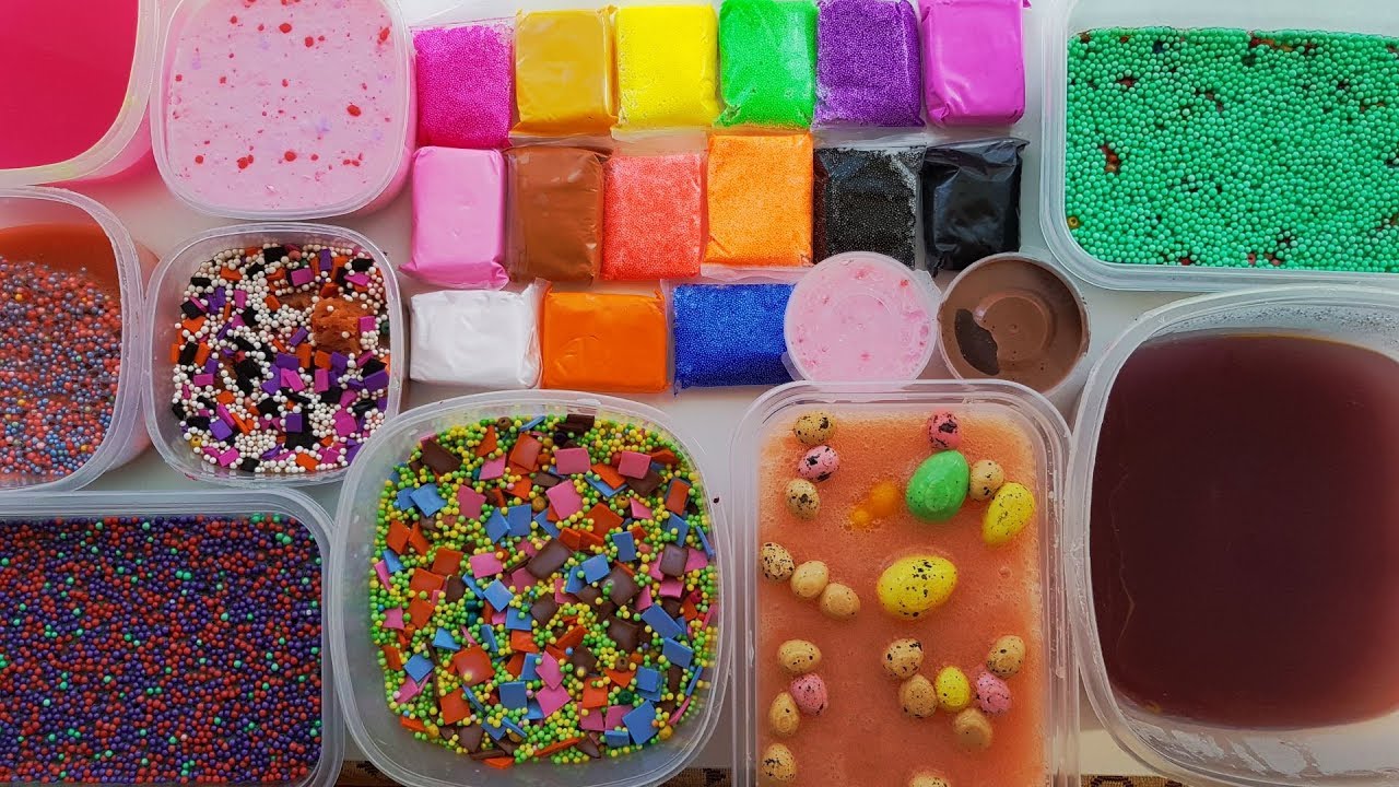 Old Slime Mixing with Clay - Slime Smoothie #8 - YouTube