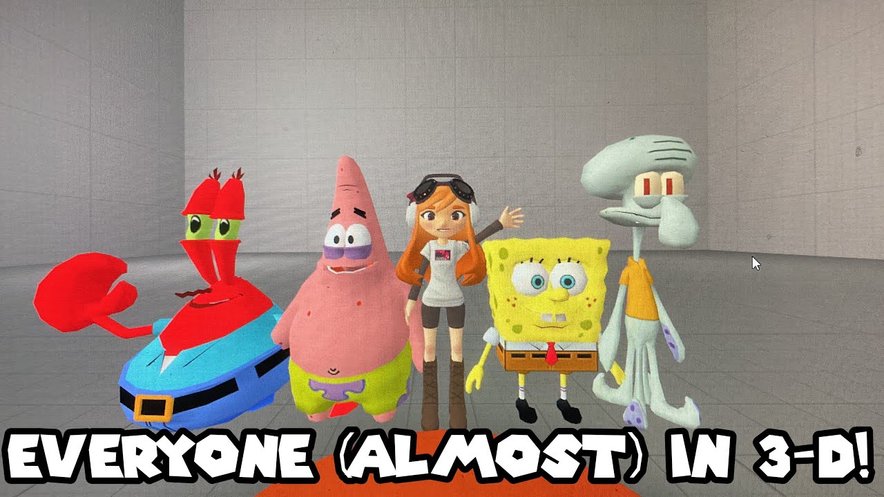 Meggy, SpongeBob and friends in 3D! - YouTube