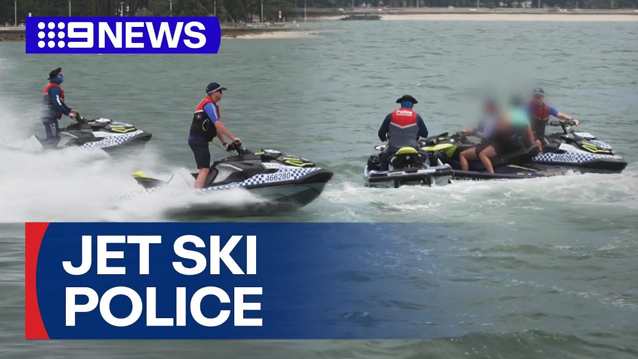 Police launch crackdown on trend of jet ski riders misbehaving | 9 News ...