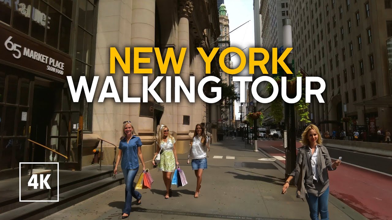 4K New York Walk 🗽 Manhattan Sunny Day Walking Tour, NYC - YouTube