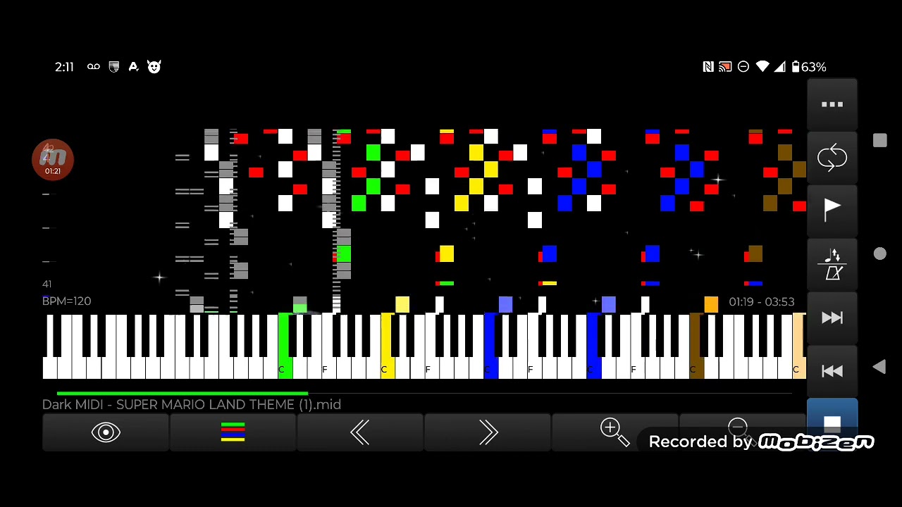 Dark MIDI - SUPER MARIO LAND THEME (by MIDI Player) - YouTube