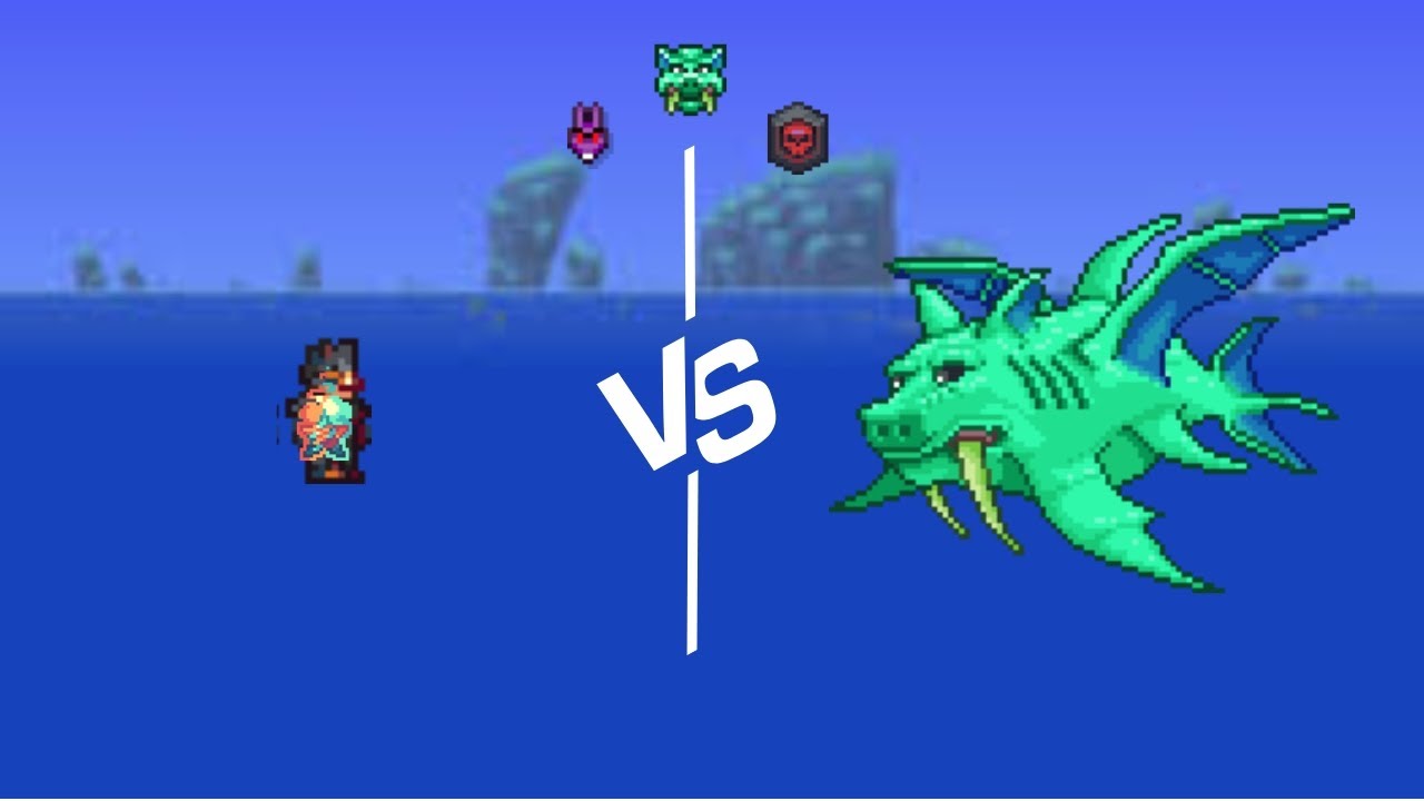 Terraria Calamity Expert Revengeance: Duke Fishron - Rogue - YouTube