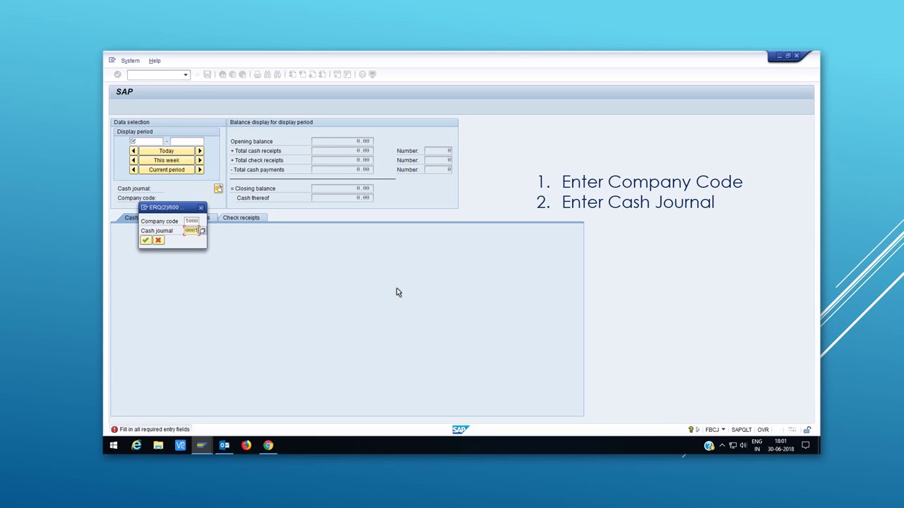 SAP SERIES | SAP HANA | CASH JOURNAL | FBCJ - YouTube