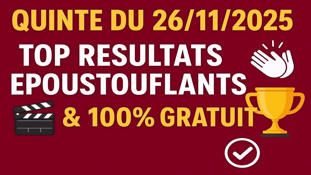 QUINTE DU 26/11/2025 🎬 TOP RESULTATS EPOUSTOUFLANTS & 100% GRATUIT 🏆 ...