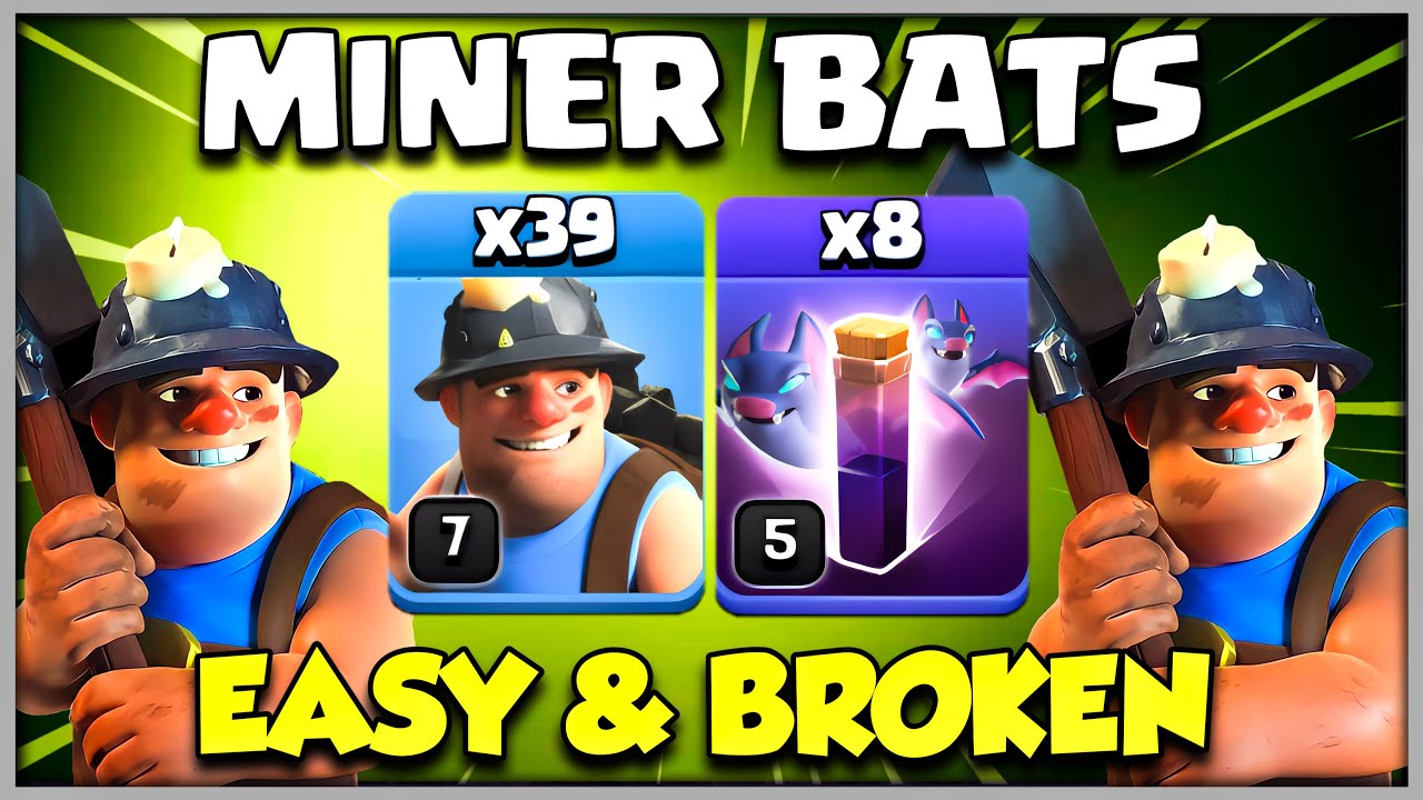 Miner Bats Th13 Easy Attack Strategy [Clash of Clans] - YouTube