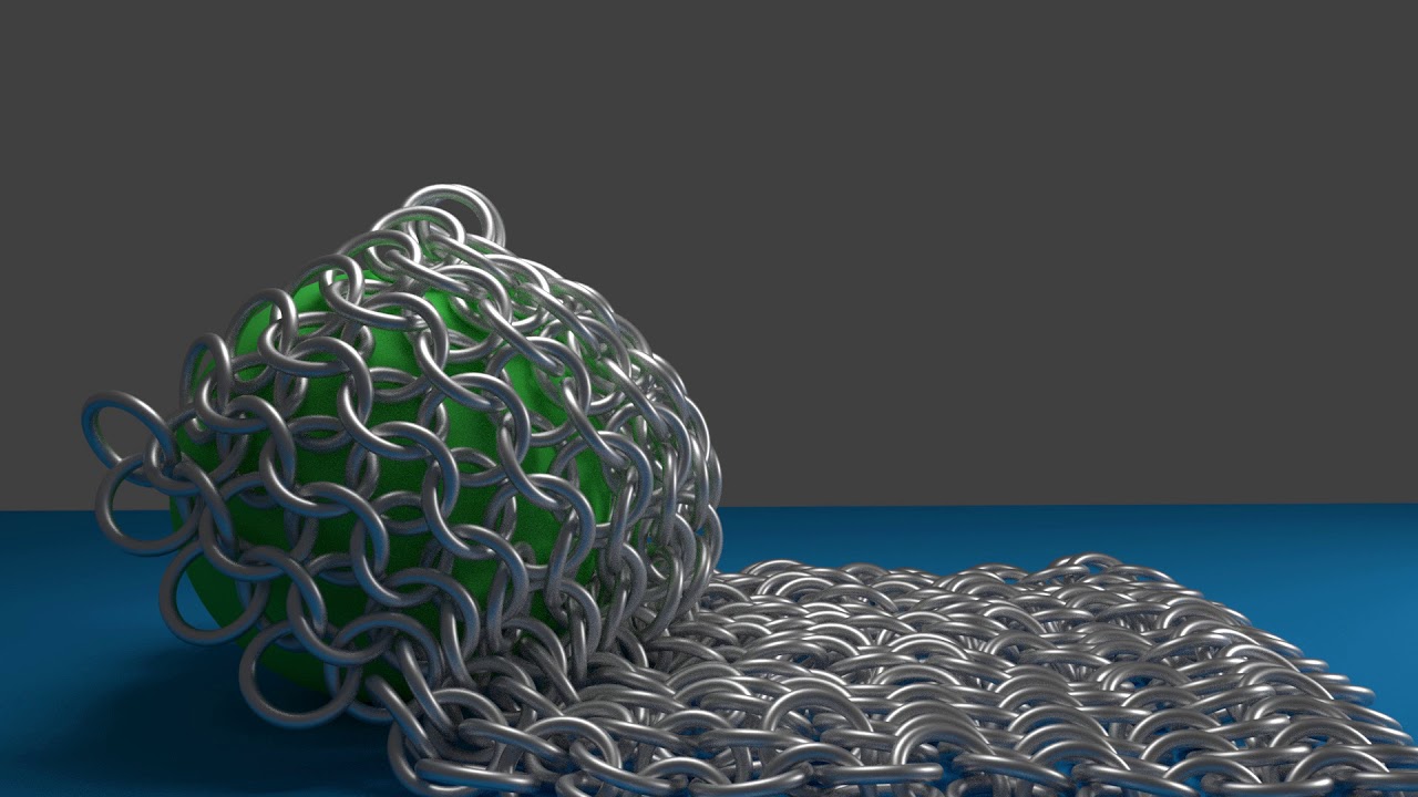 Blender Chain Mail Physics Simulation - YouTube
