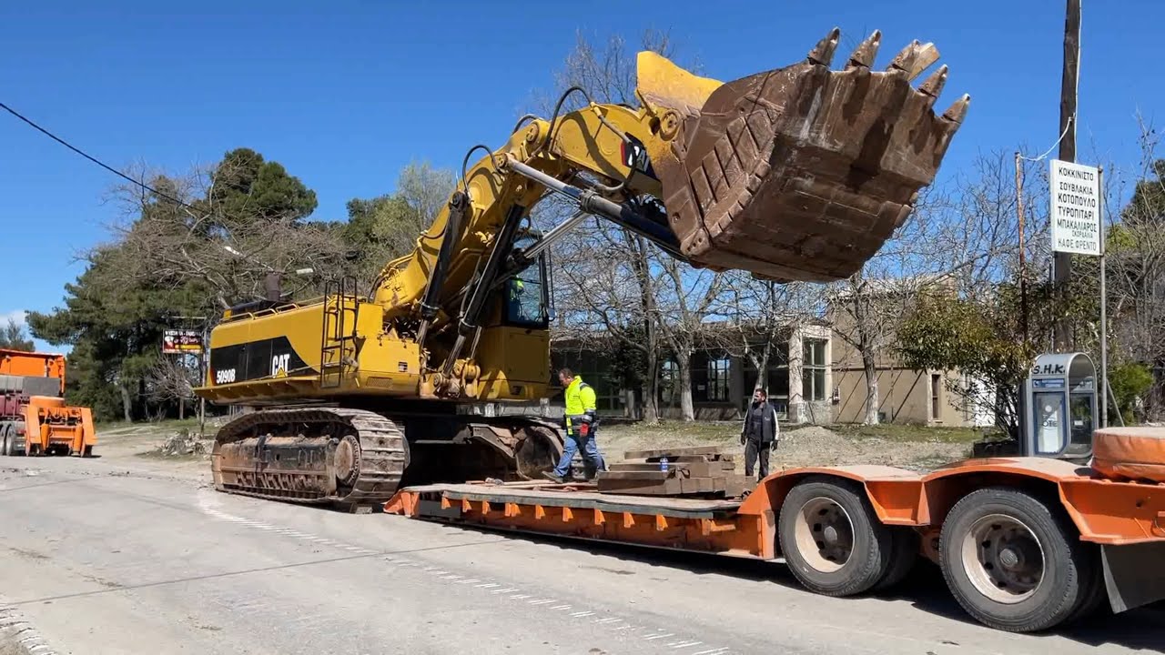 Loading And Transporting The Caterpillar 5090B Excavator - Sotiriadis ...