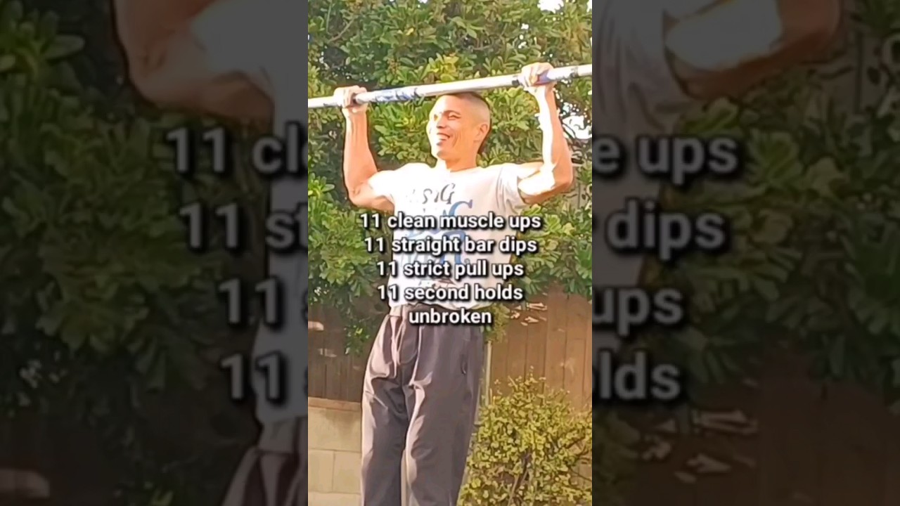 11 clean muscle ups to 11 straight bar dips to 11 strict pull ups to 11 ...