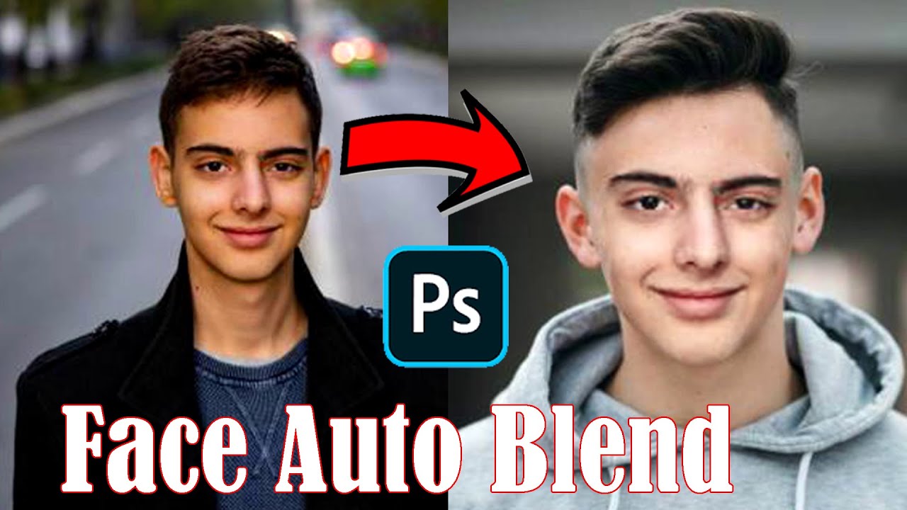 How To Create Face Auto Blend In Adobe Photoshop 2022 Change Face Match ...