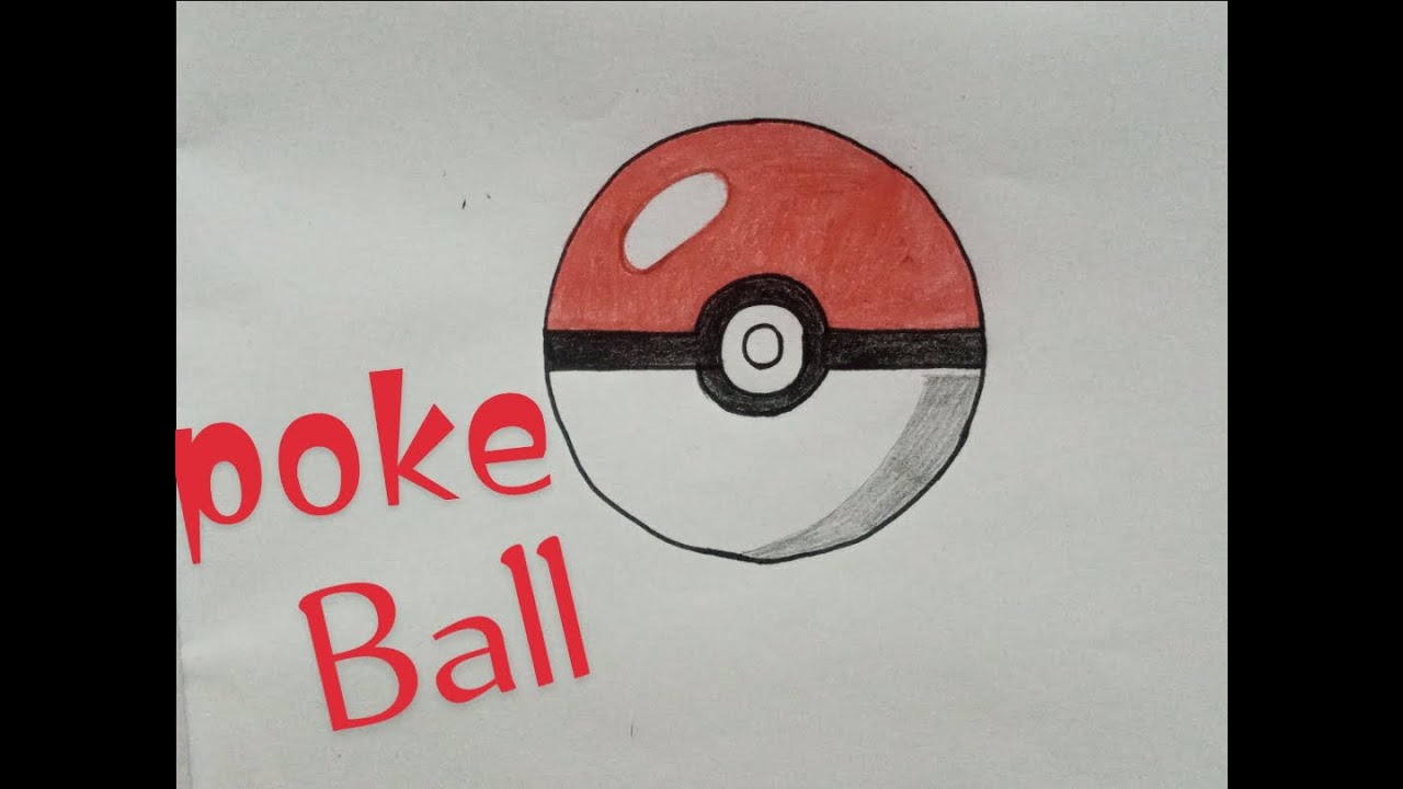 Pokemon Ball drawing | Poke ball | pika chu | how to draw poke ball # ...