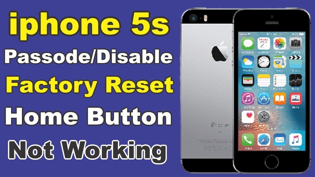 How To Disable iphone 5s Unlock/Remove/Factory Reset Home Button Not ...