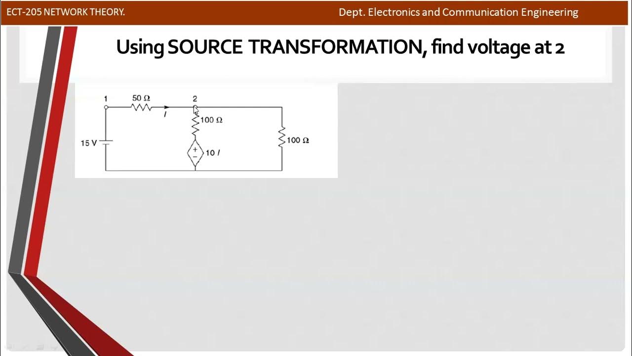 SOURCE TRANSFORMATION TECHNIQUES - ECT205 NETWORK THEORY - YouTube