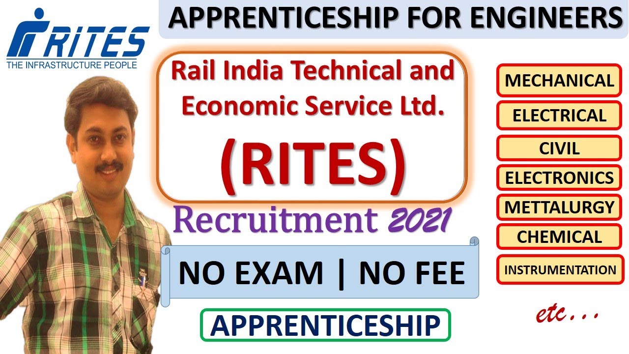 RITES Ltd recruitment 2021 | Apprenticeship for Engineer | Rail India ...