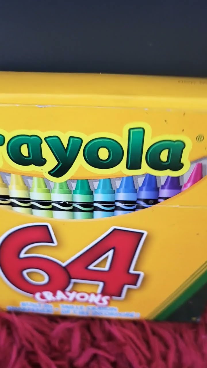 Crayola 64 pack built-in sharpener - YouTube