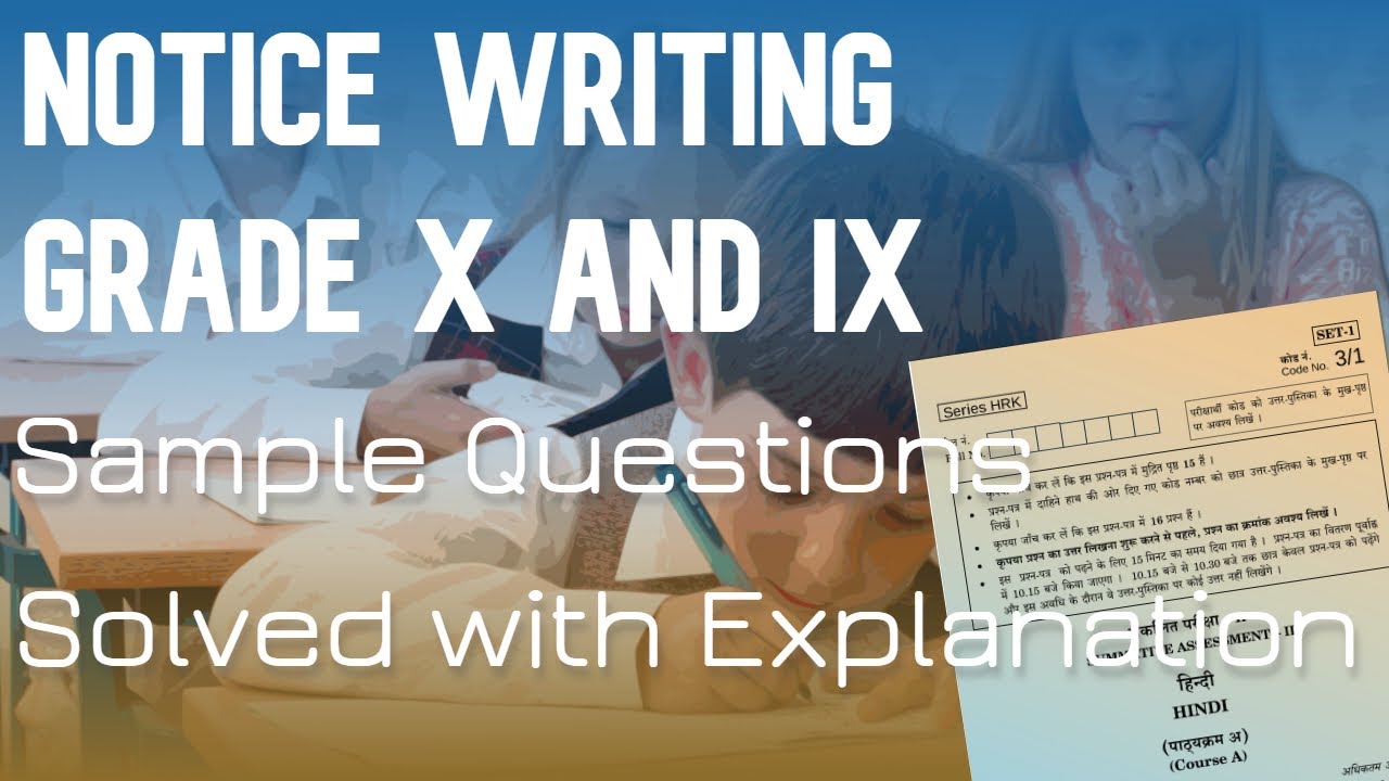 Notice Writing Sample Questions With Answers| Easy Explanation in ...