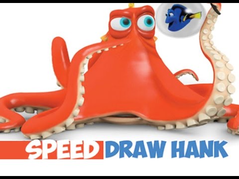 Speed Draw: Hank The Octopus and Dory From Finding Dory and Finding ...