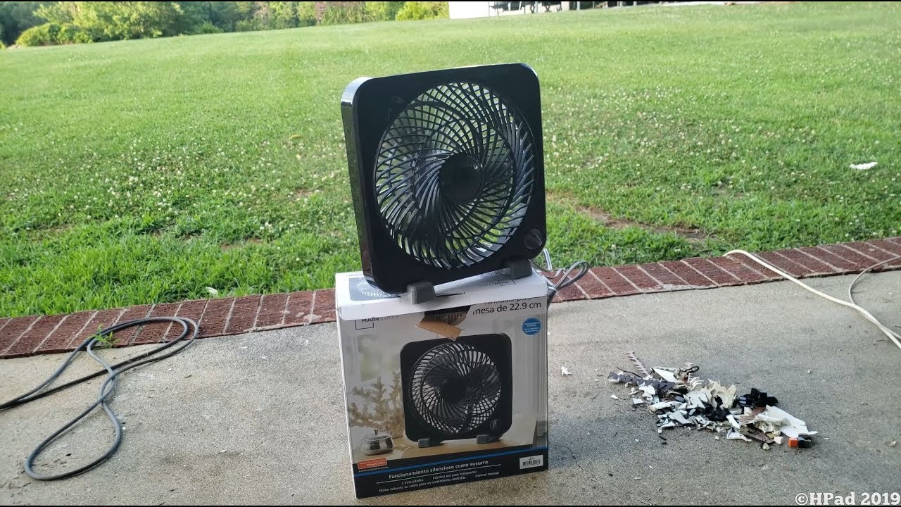 Mainstays Black Table Fan Destruction - YouTube