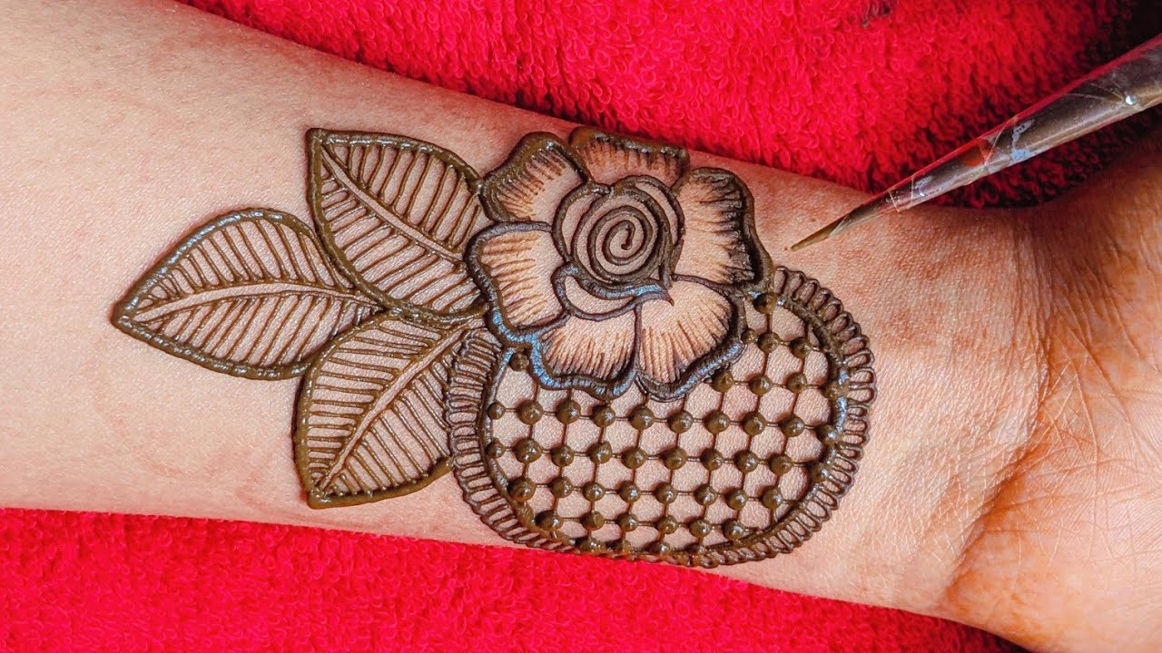 gorgeous rose mehndi design || sundar mehandi ka design - YouTube