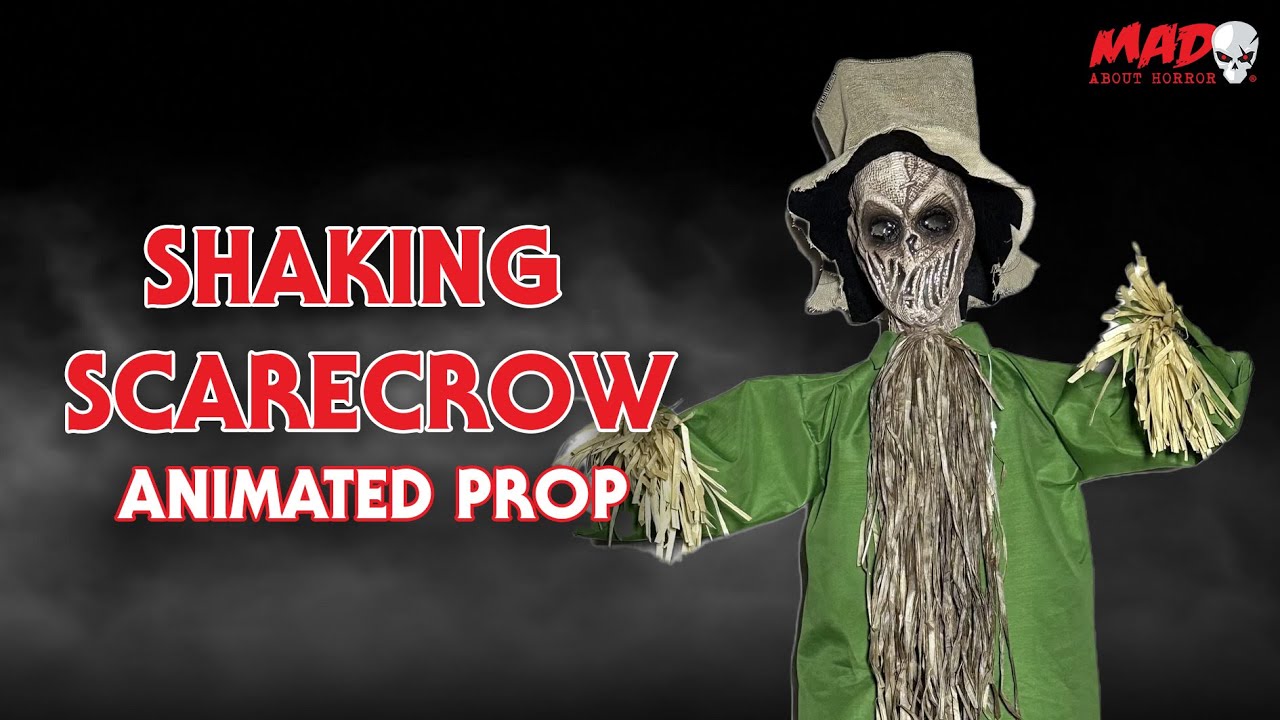6ft Animated Standing Shaking Halloween Scarecrow - YouTube