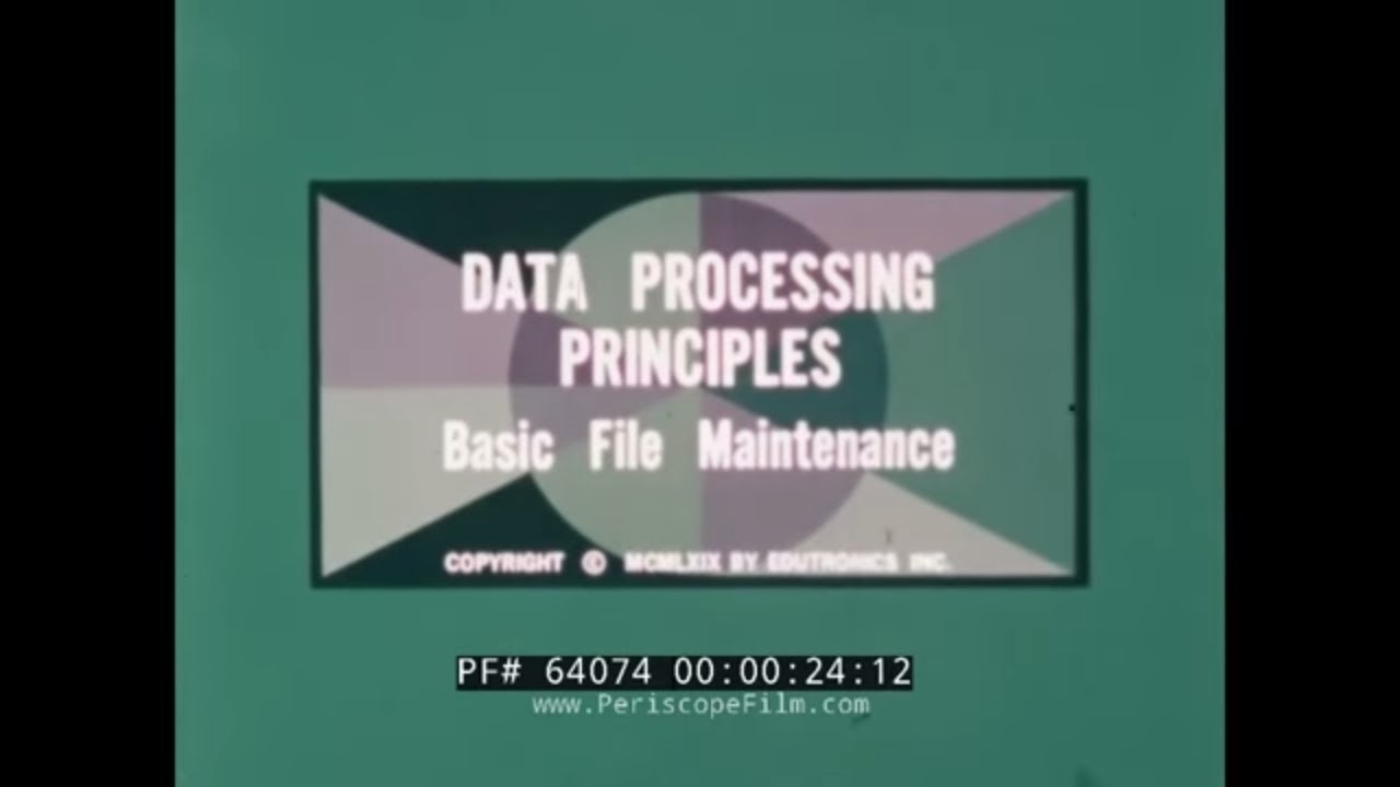 1970s COMPUTER DATA PROCESSING & FILE MAINTENANCE EDUCATIONAL FILM ...