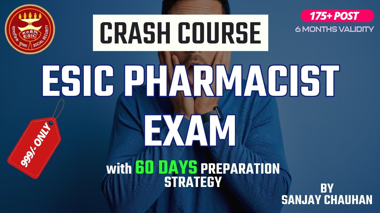ESIC PHARMACIST COURSE AT 999/- I ESIC PHARMACIST VACANCY 2023 I ...
