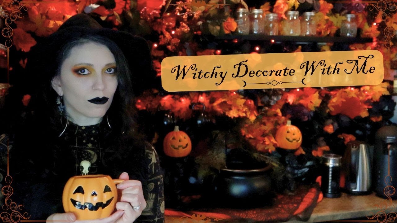 Halloween/Autumn Decorate With Me | Witchy Coffee Bar - YouTube
