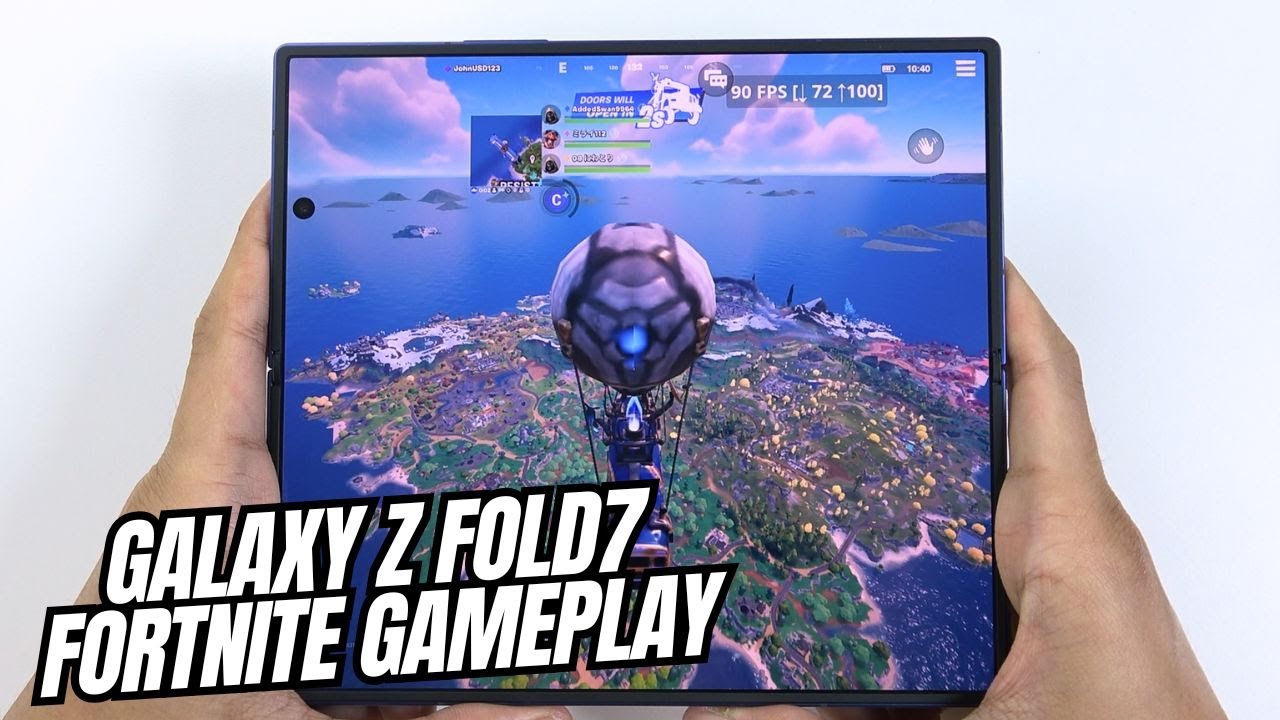 Samsung Galaxy Z Fold 7 Fortnite Mobile Gameplay | Snapdragon 8 Elite ...