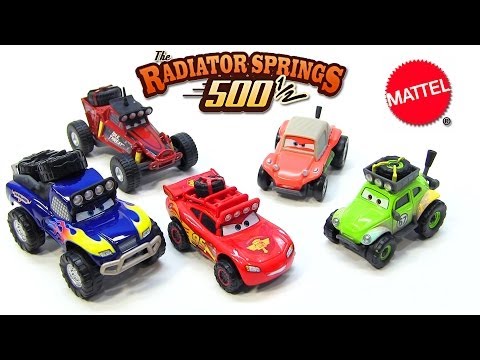 5 Mattel Radiator Springs 500 ½ Die-Casts Off-Road Lightning McQueen Blue Grit Idle Threat