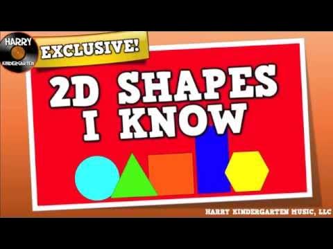2D Shapes I Know! (song for kids about flat shapes: circle, triangle ...