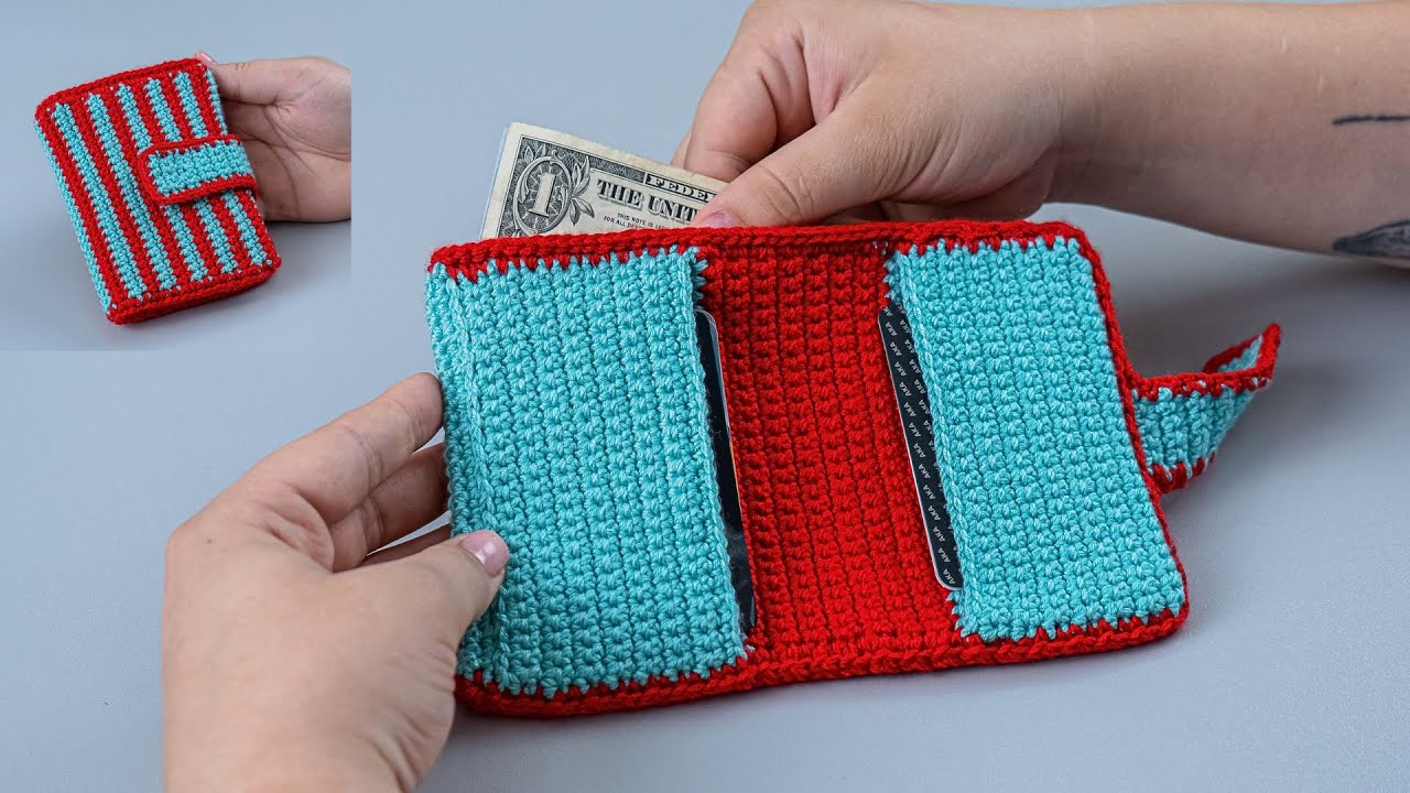 A crochet wallet - the simplest and easiest way! - YouTube