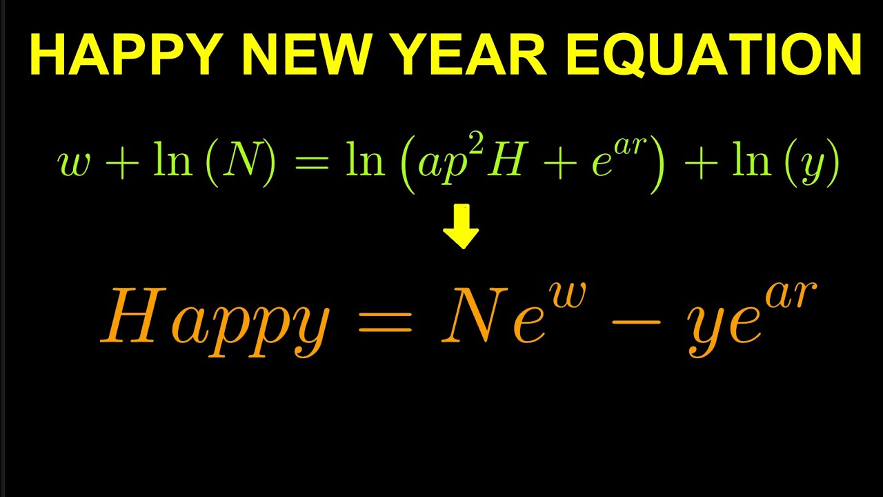 Happy New Year Equation - YouTube