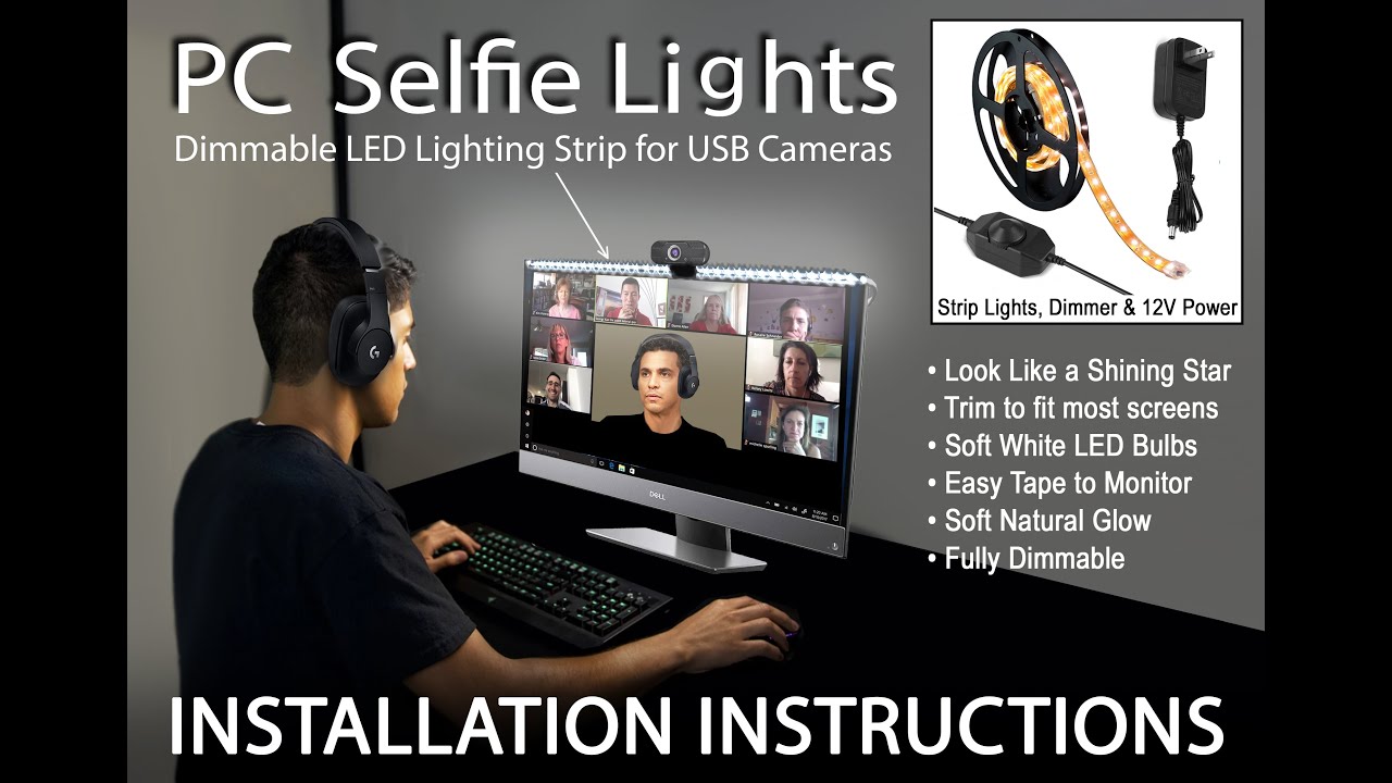 PC Selfie Lights - Instructional Video - YouTube